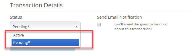 Confirming Pending Transaction (Invoice) – BookingTrust