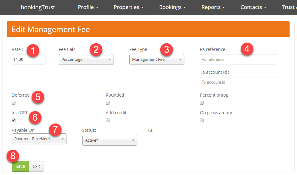 Setting up Global Fees – BookingTrust
