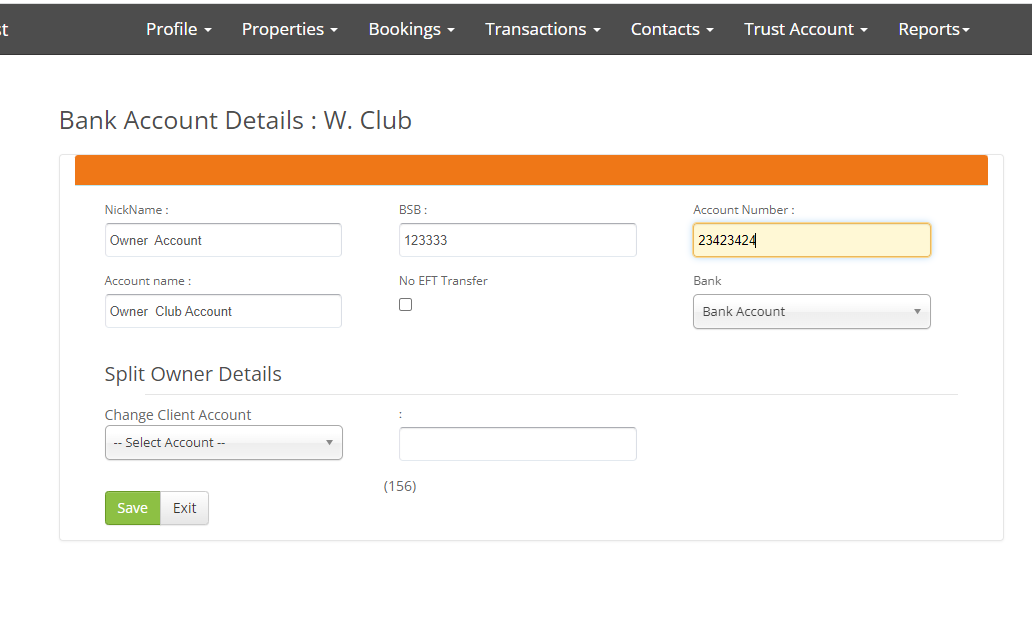 Updating an Owner's Bank Details – BookingTrust